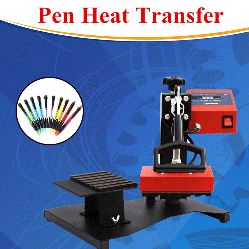 110V 6Pcs Station Digital Pen Heat Press Machine LOGO Sublimation Print ...