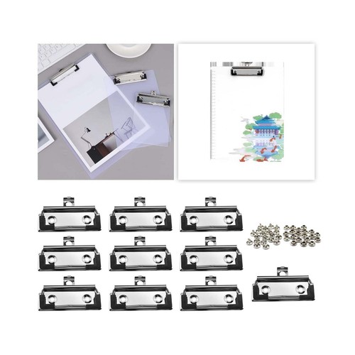 10x Spring Loaded Surface Mount Handle Hook Metal Mountable Clipboard ...