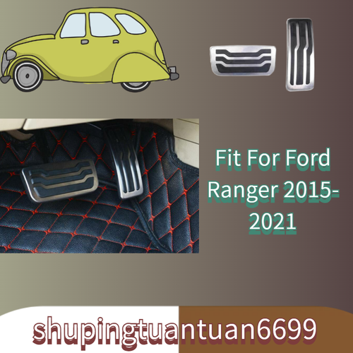 Fit For Ford Ranger 2015-2021 Silver Steel Brake Pedal Accelerator ...