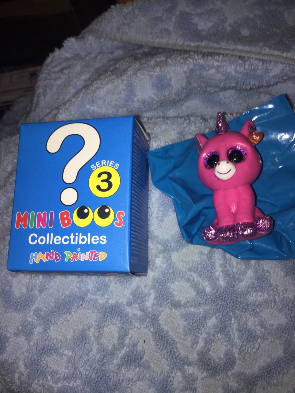TY Beanie Boos Mini Boo BUBBLEGUM Unicorn Series 3 Collectible Figure ...