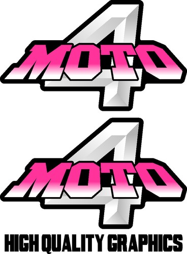 88' - 91' Yamaha MOTO 4 stickers Champ Pink decals YFM100 Quad moto-4 ...
