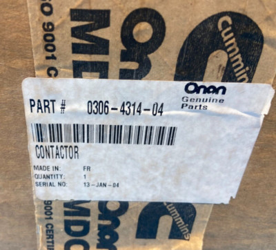 Genuine OEM Onan 306-4314-04 Contactor | eBay