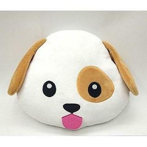 Dog Puppy Emoji Pillow Smiley Emoticon Cushion Stuffed Colorful Plush ...