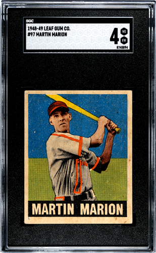 1948 Leaf Gum Co. Martin Marty Marion #97 SGC 4 | eBay