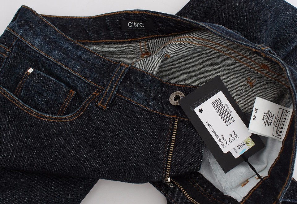 C'N'C Costume National Jeans Blue Cotton Stretch Slim Fit s. W26/ IT40 ...
