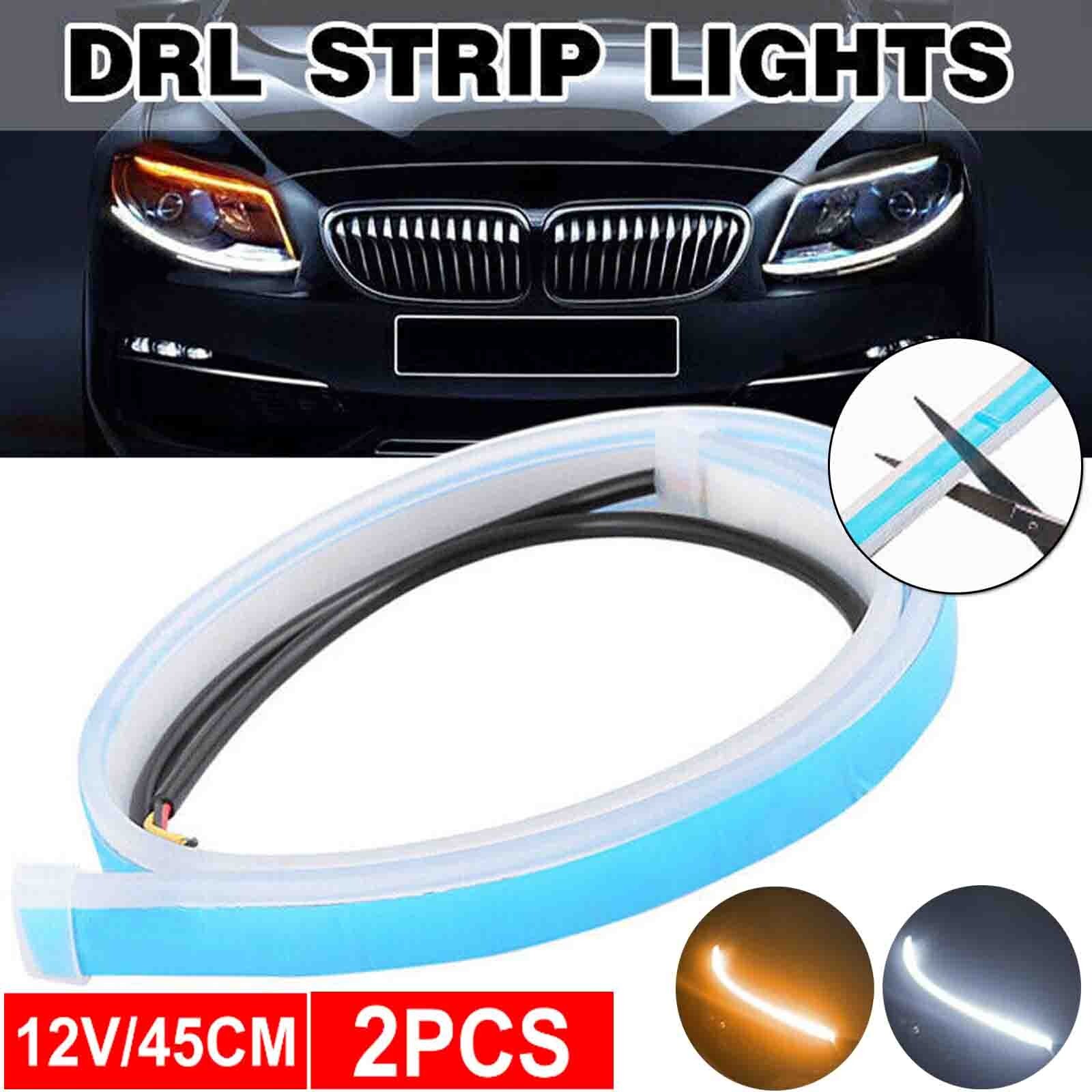 Sequential LED Indicator Strip Turn Signal Lights LED DRL Running Light ...