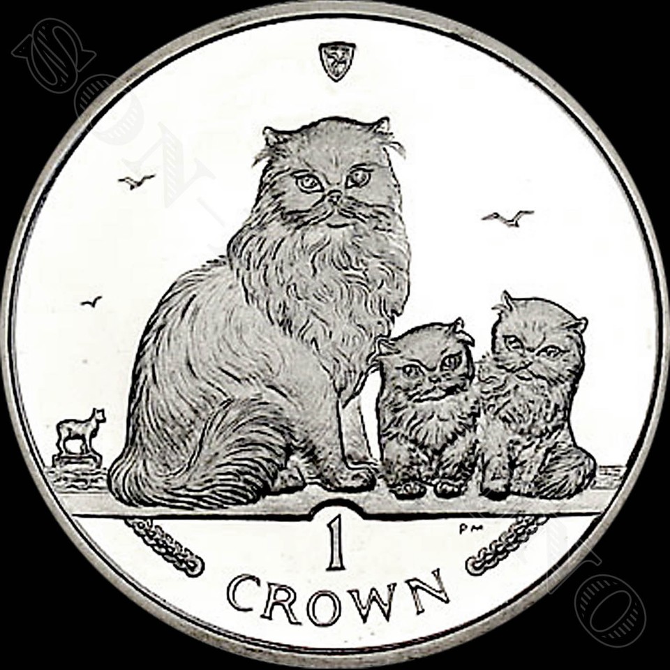 ISLE OF MAN CAT COINS - Your Choice ANY YEAR Copper Nickel CuNi 1 Crown ...