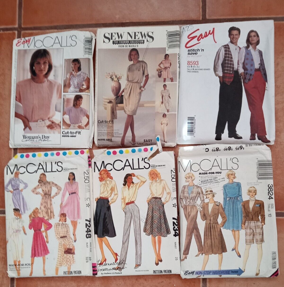 Lot of 32 McCall's, Simplicity, Butterick Sewing Patterns *Used* | eBay