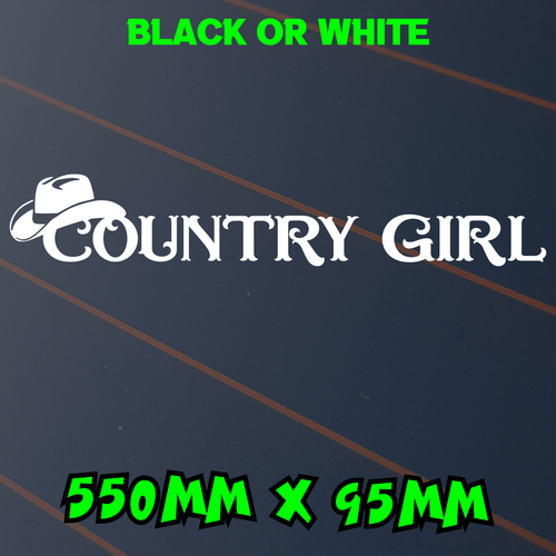 Country Girl Sticker Car Decal Window BNS 4x4 Cowgirl Outback Hat ...