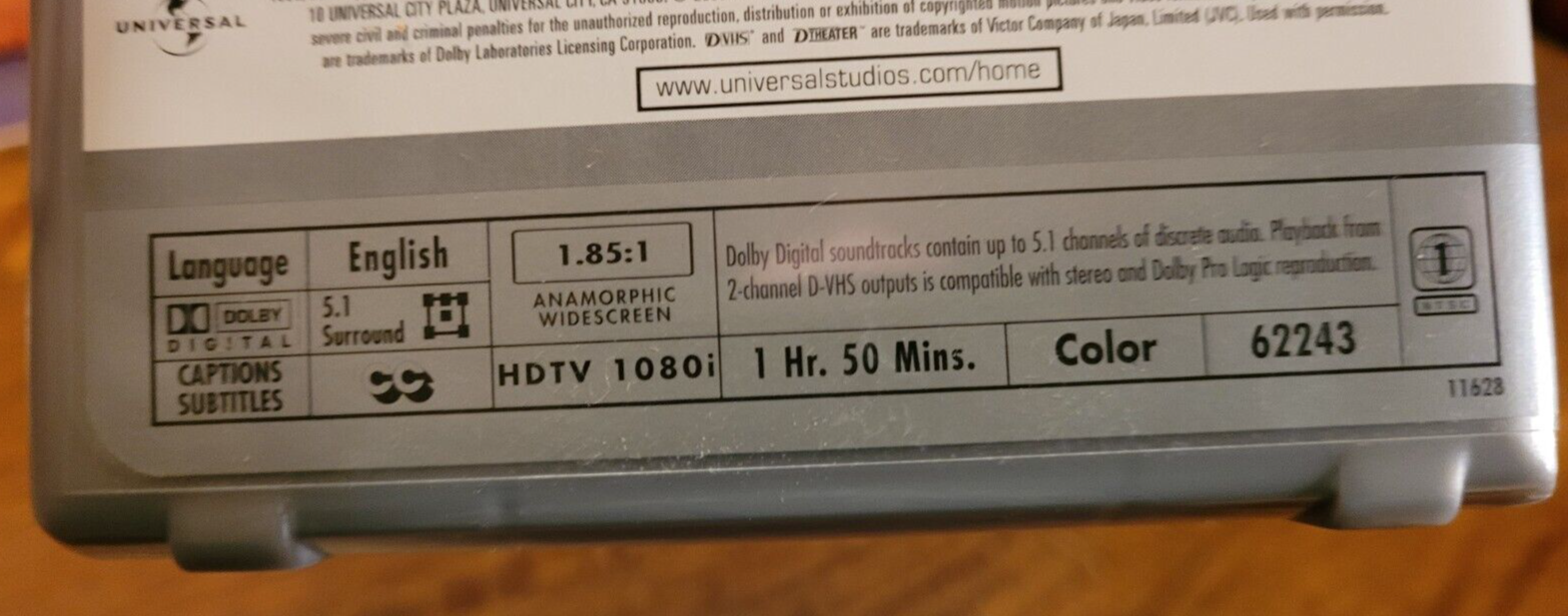 The Emperor's Club D-Theater High Definition D-VHS Video Tape 1080i ...