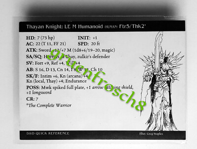 THAYAN KNIGHT 38 RARE DRAGONEYE 2003 D&D MINIATURES GAMES CARD WIZARDS ...