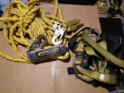 Guardian Fall Protection Kit 50' Vertical Lifeline w/ S-L Velocity ...