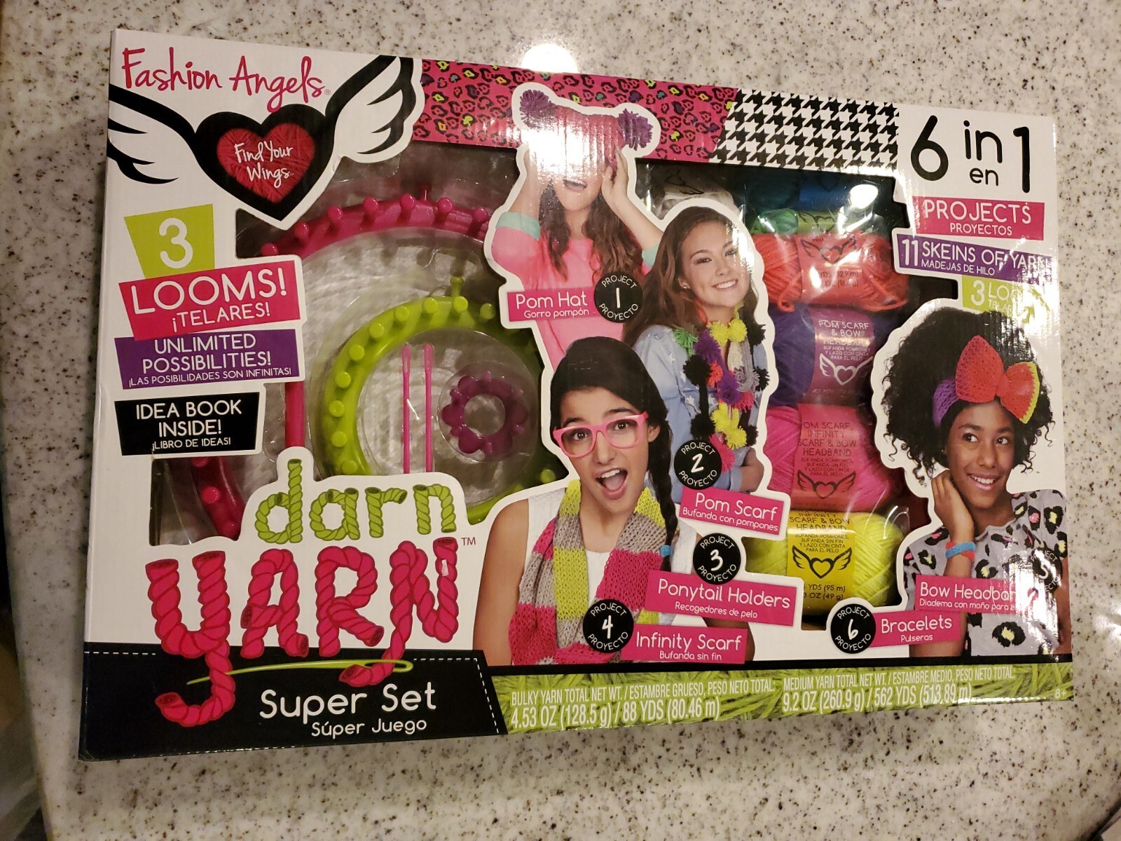 FASHION ANGELS DARN YARN SUPER SET - 8 PROJECTS 3 LOOMS (B6) | eBay