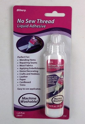 Allary No Sew Thread Liquid Adhesive Glue For Hem & Seam 1.25 fl. oz ...