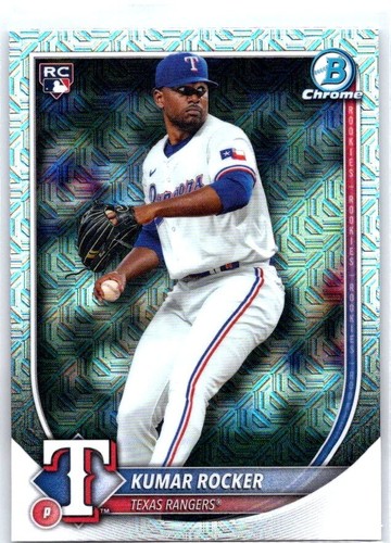 2025 Bowman Chrome Kumar Rocker RC Mega Box MOJO Insert Texas Rangers ...