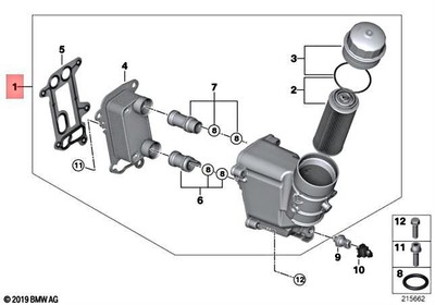 Genuine BMW E60N E61N E81 E82 E83N E84 E87N E88 Oil Filter OEM ...