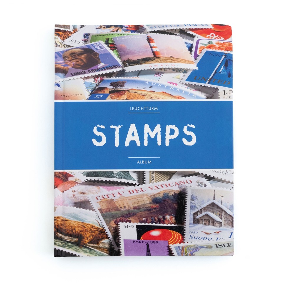 New Stamp Collection Album 9x12 16 White Pages Blue Collector Gift A4 ...