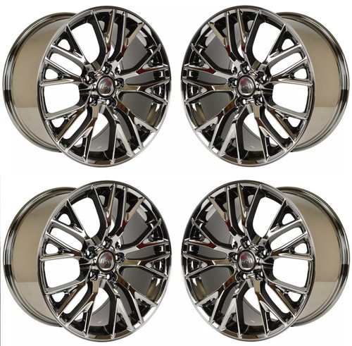 4 Pc 19/20 STAGGERED BLACK CHROME Wheels Rims For Corvette C6 C7 5X120 ...