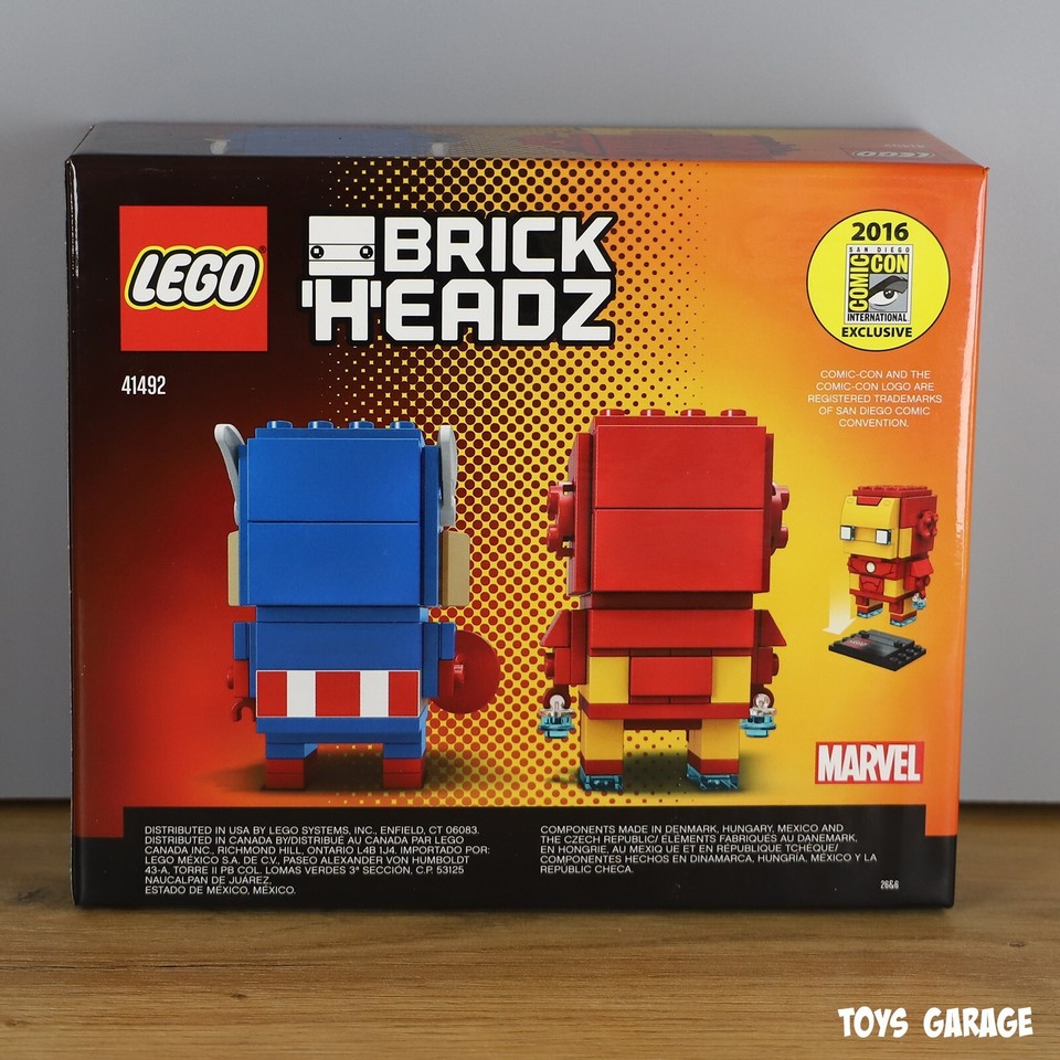 LEGO BrickHeadz Iron Man & Captain America 41492 – Sealed SDCC 2016 ...