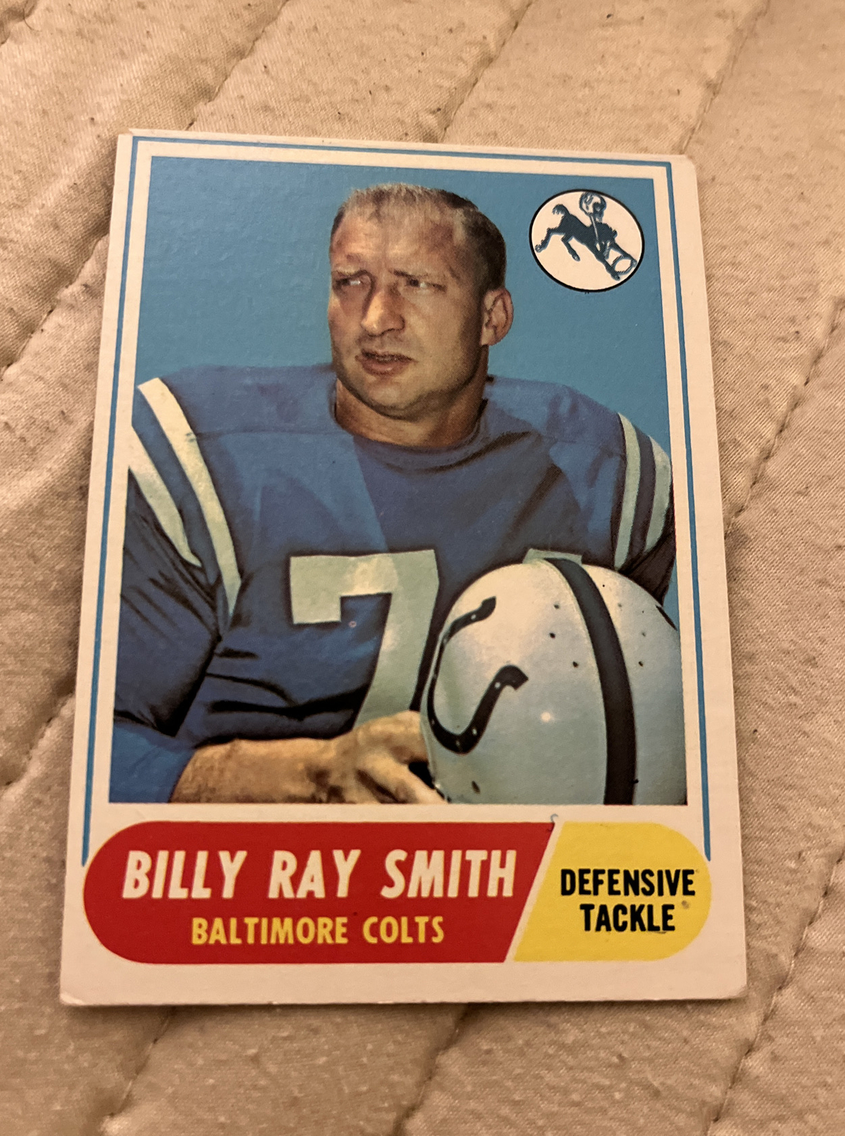 1968 Topps Football Billy Ray Smith Card #22 Baltimore Colts | eBay