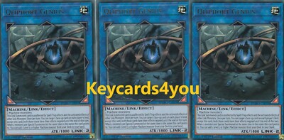 YUGIOH 3 X QLIPHORT GENIUS DUPO-EN095 DUEL POWER - ULTRA 1ST EDITION ...