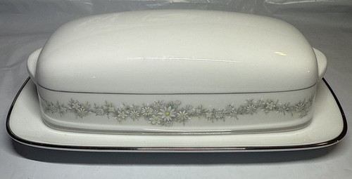 Noritake Donegal Covered Butter Dish 2179 Contemporary Daisy | eBay