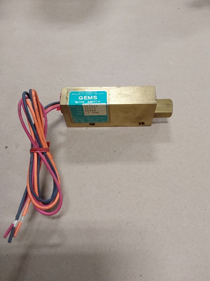 Gems Flow Switch FS-925, 26914 1/4" Fnpt Spdt Liquid Flow Switch SSU ...