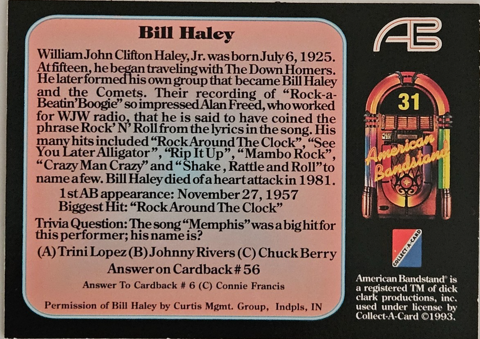 1993 AMERICAN BANDSTAND COLLECT A CARD - U - PICK 1-100 | eBay