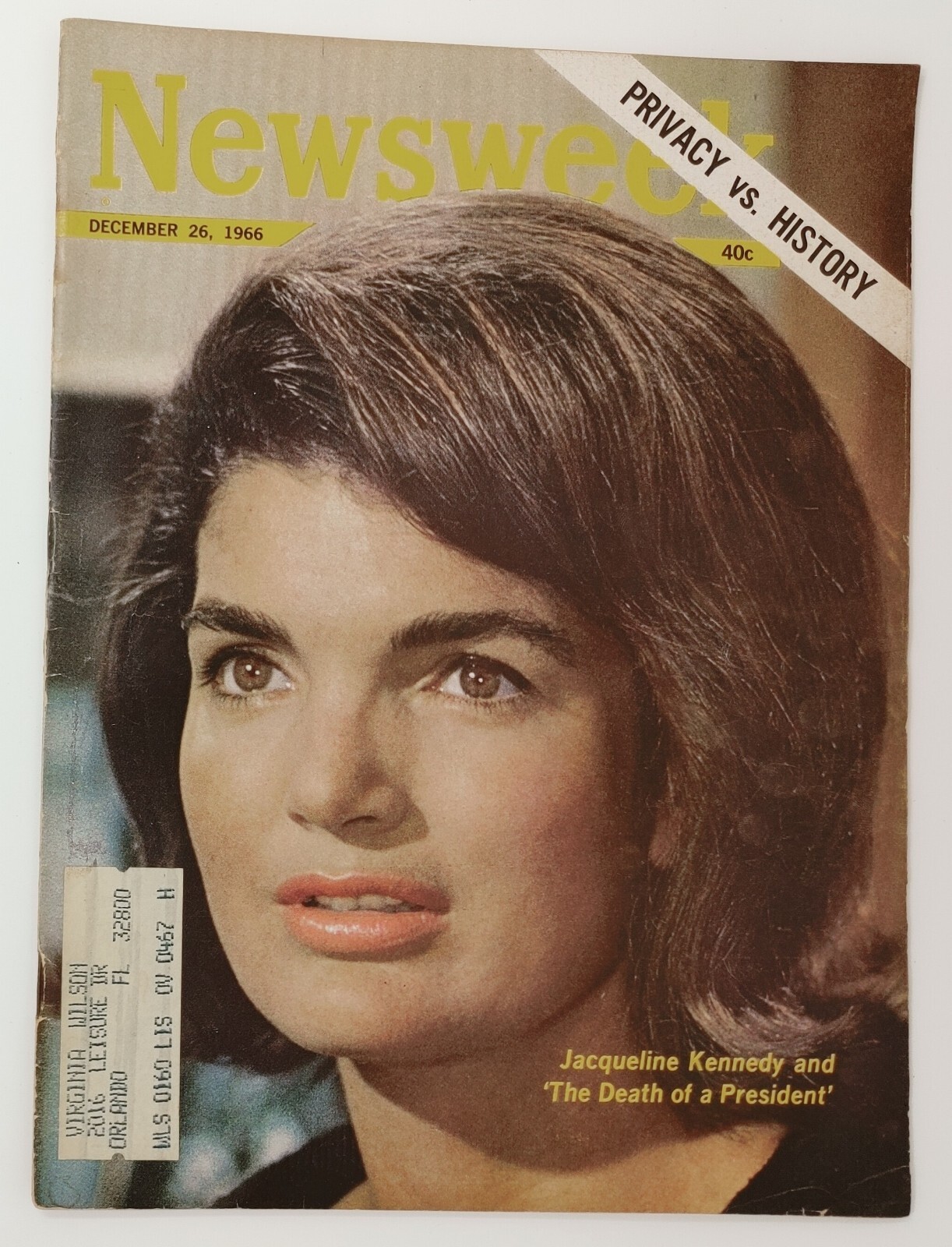 Newsweek Magazine December 26,1966 Jacqueline Kennedy Vintage Ads VG ...
