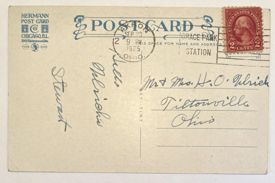 Main Street M. E. Church, Akron, Ohio OH White Border Vintage Postcard ...