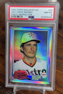 1981 Nolan Ryan 1999 Topps Finest Throwback Refractor PSA 8 ...
