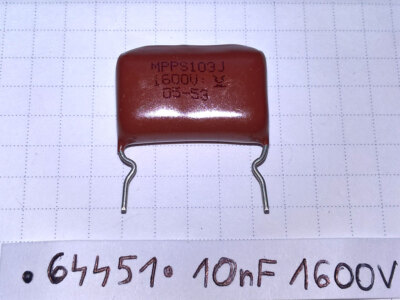 Europtronic 10nF 1600V R22.5 5% MPPS Polypropylene Film Capacitor lot ...