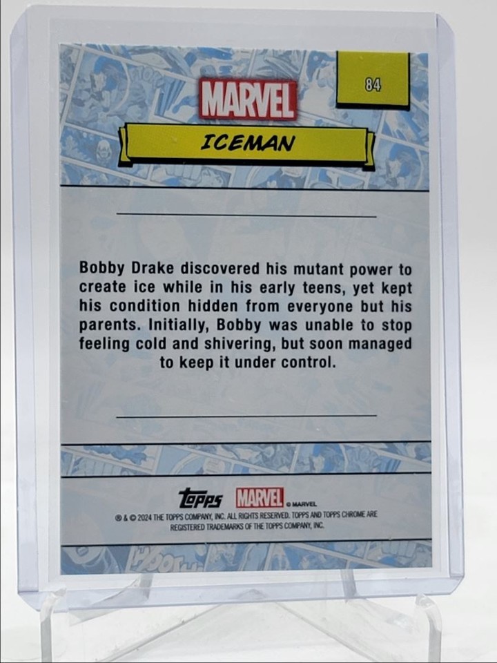 ICEMAN 2024 TOPPS CHROME MARVEL GREEN REFRACTOR /99 Q3420 | eBay