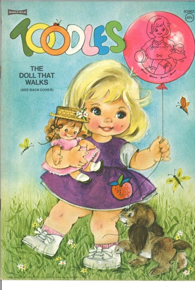 VINTG 1960s TOODLES PAPER DOLL LASR REPRODUCTIN~Org SZ UNCUT NO.1 ...