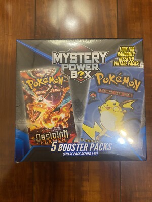 Pokemon Walmart Mystery Power Box 5 Booster Packs Seeded 1:10 Chase ...