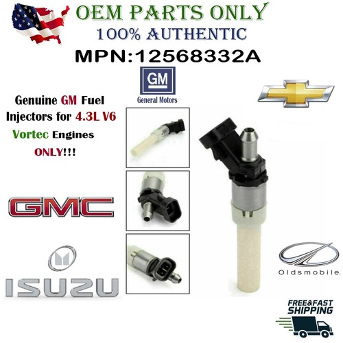 OEM GM Spider 1PC Fuel Injector for 1996-2014 GMC, Chevy, Isuzu 4.3L V6 ...