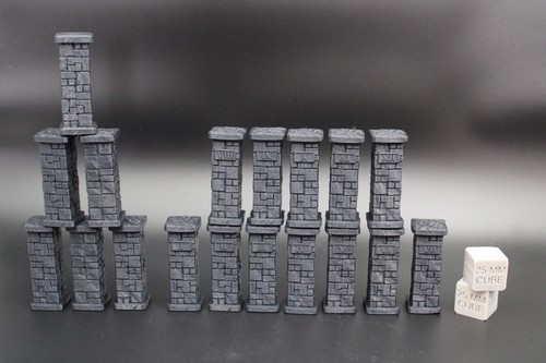 Tabletop Terrain Dungeon Column Pillars Objective Markers DnD Rpg ...