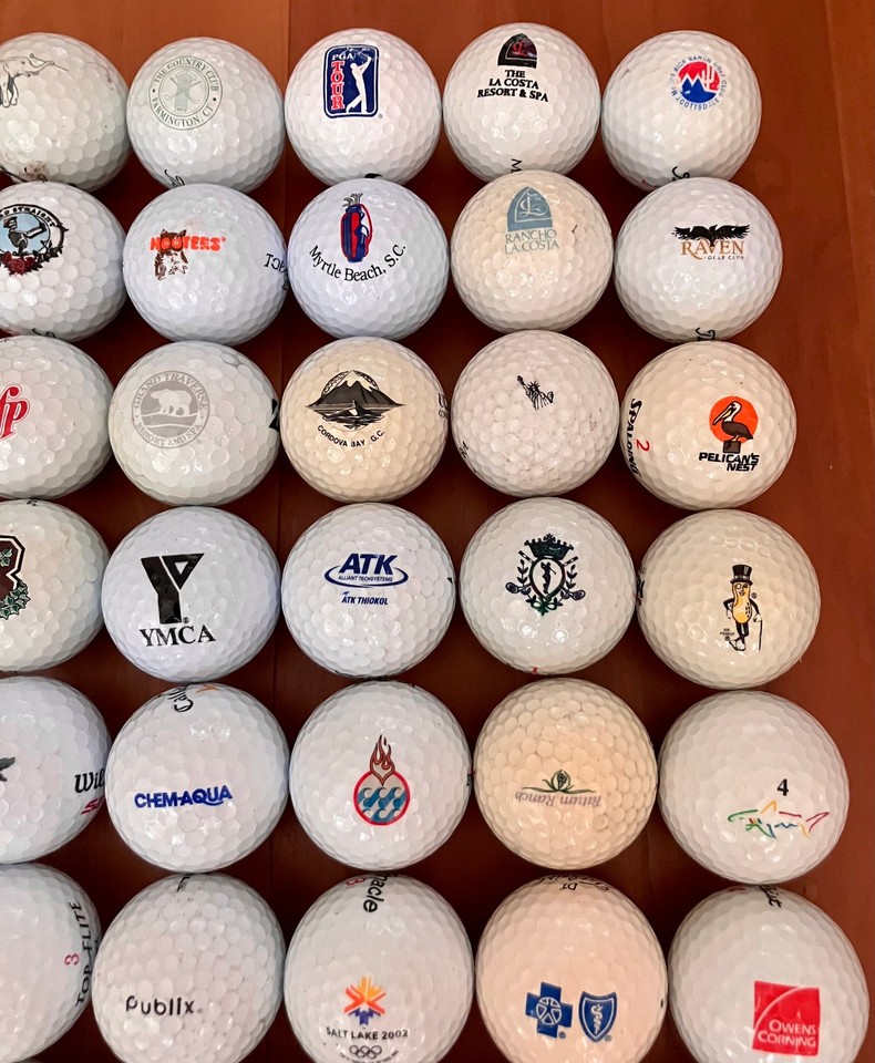 72 (6 Dozen) Logo Golf Balls Courses Clubs Brands 2A / 3A / 4A Logo ...