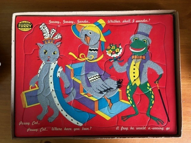 Set of 3 Vintage 1953 Built Rite Sta-N-Place Furry Puzzles ...