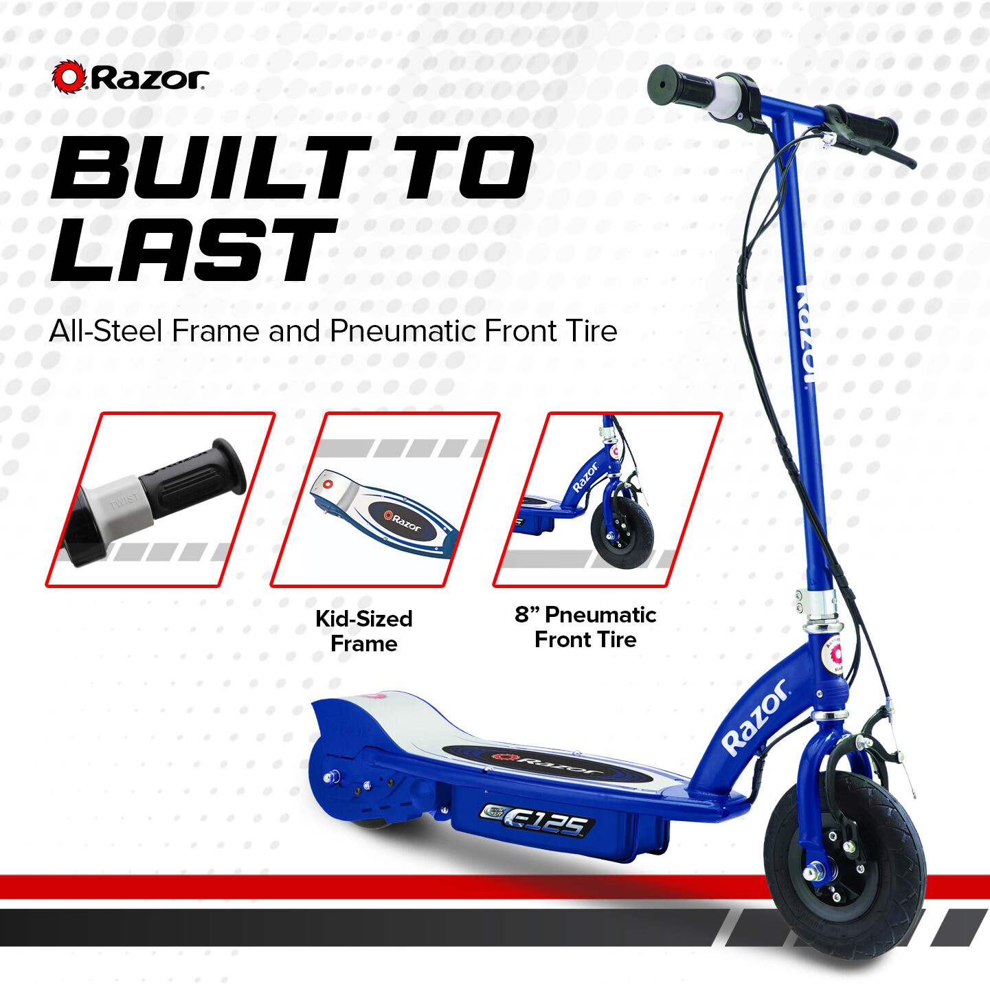 Razor E125 24V Kids Ride On Electric Scooter - Blue for sale online | eBay