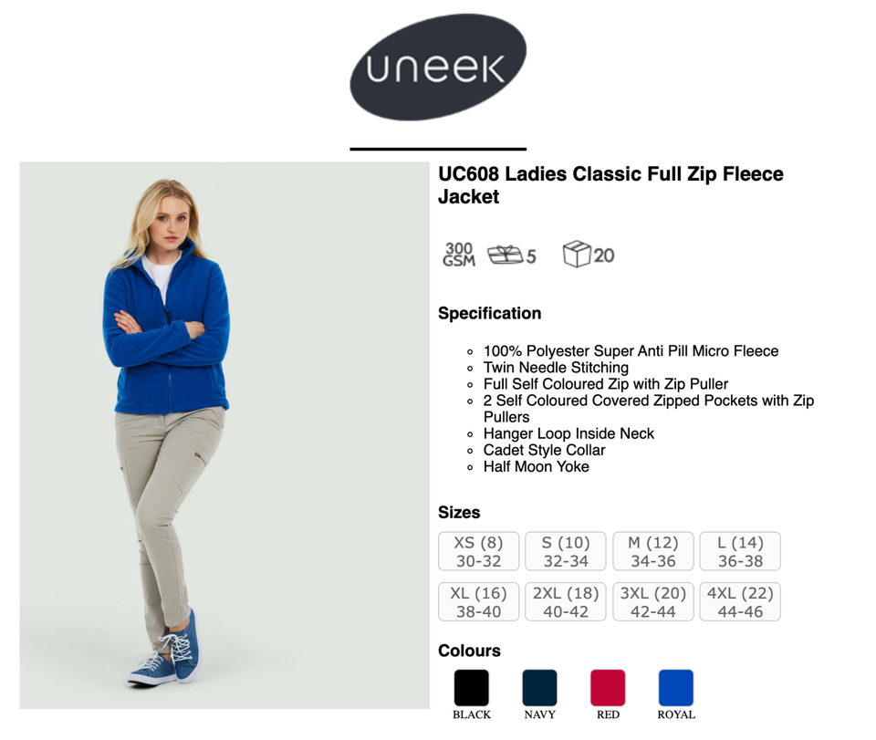 Ladies Classic Full Zip Micro Fleece Jacket Women's Outdoor Casual ...