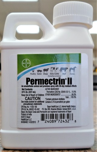 Permectrin II 8oz Animal & Premises Concentrate Poultry Swine Sheep ...
