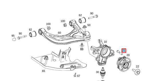 NEW MERCEDES-BENZ GLE W167 REAR AXLE MOUNT SCREW BOLT 4X A0029906503 ...