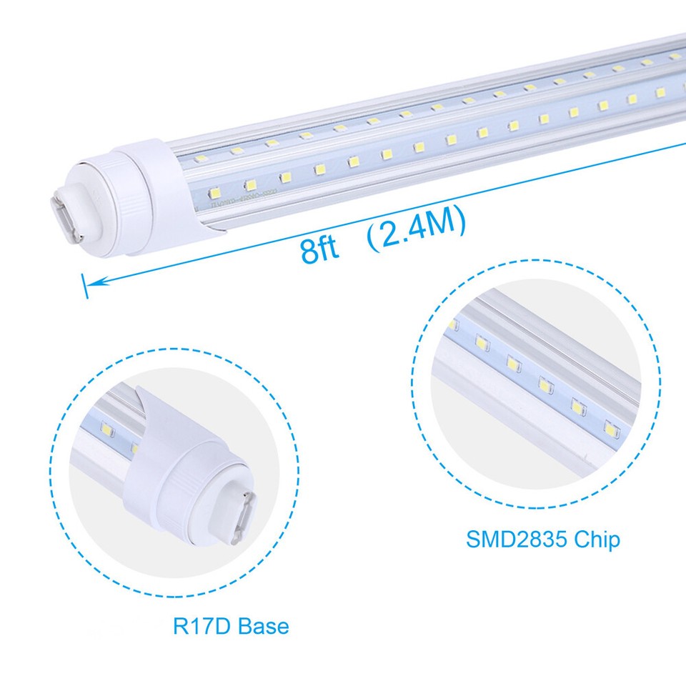 12 Pack 8' R17D HO T8 8FT Led Tube Light Bulbs 65W 8 Foot Led Shop ...