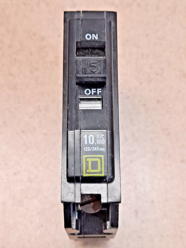 Square D QO115 1 Pole 15 Amp 120VAC Plug In Circuit Breaker NEW FREE ...