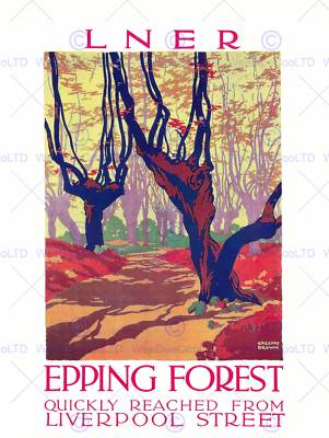 Vintage Advert Lner Epping Forest Liverpool Travel New Art Print Poster ...