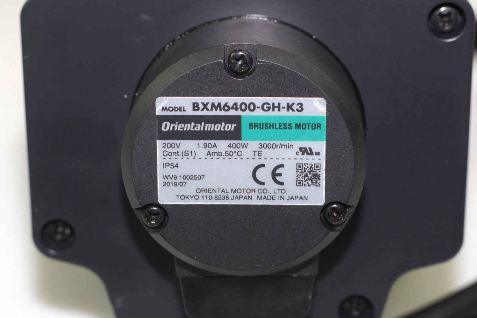 Oriental Motor D3846-162 BXM6400-GH-K3 Vexta Brushless DC Motor ...