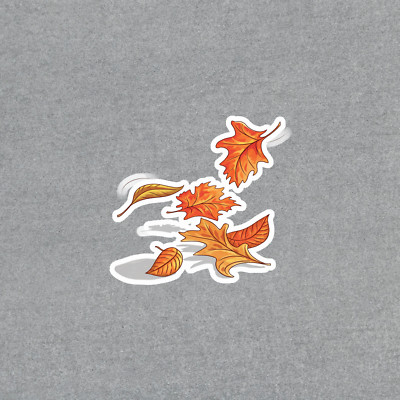 Watercolor Autumn Leaves Sticker - Fall Maple Leaf Decal #5620 | eBay