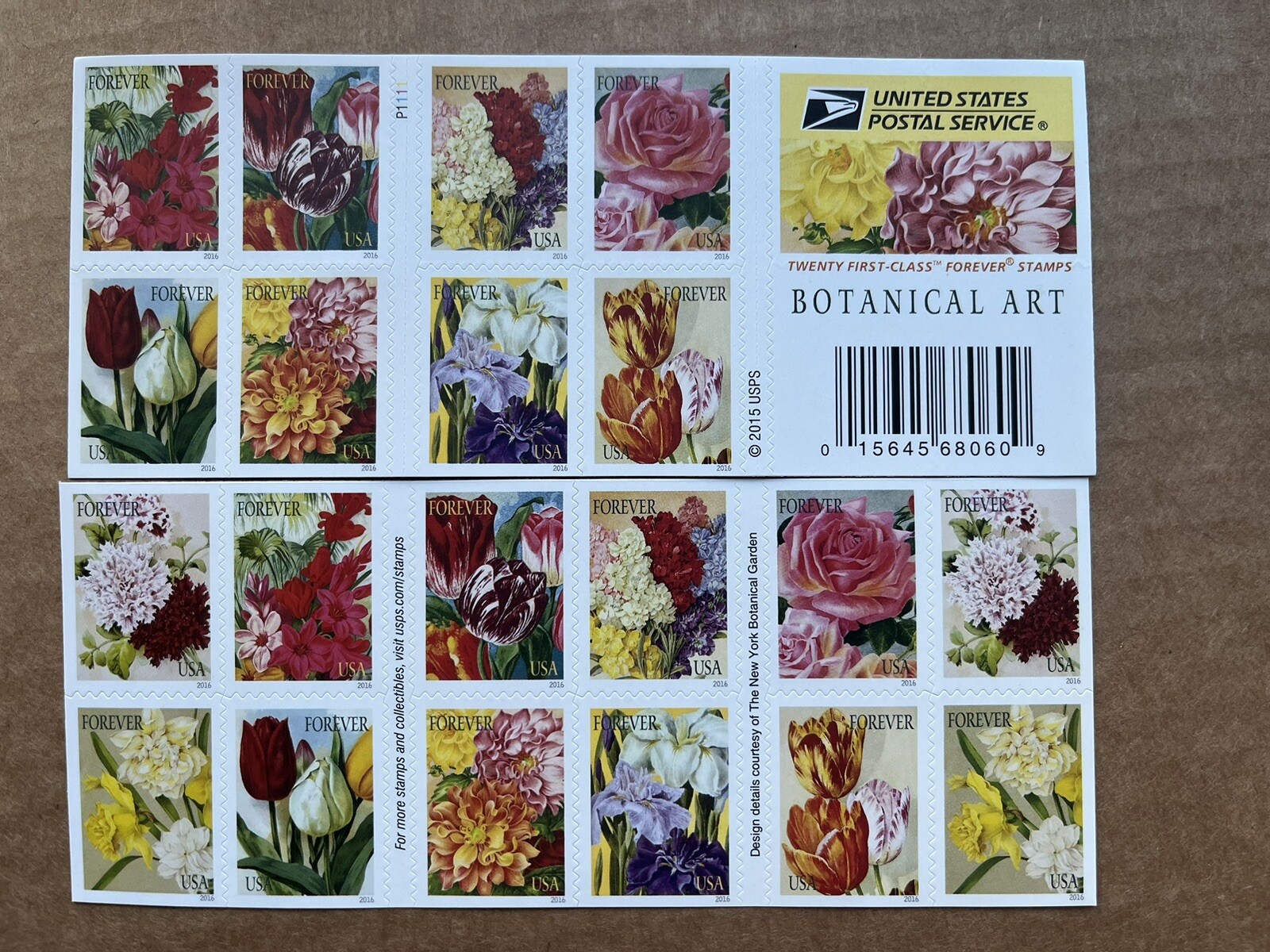 Mint US Botanical Art Booklet Pane of 20 Forever Stamps Scott# 5042 ...