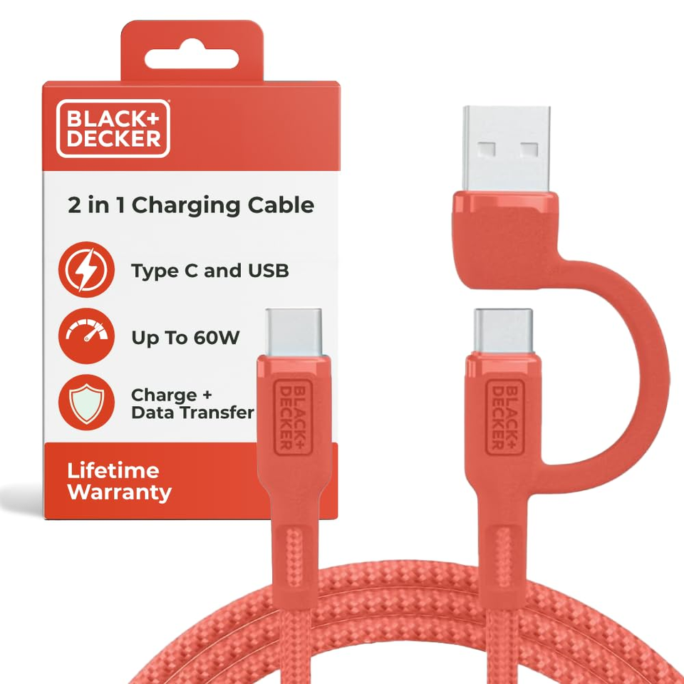 USB C Multi Charging Cable, Fast Multi Charger Cable W/Adapter Braided ...